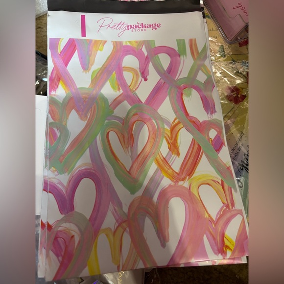 Office | 5 For 25 1 Poly Mailers Heart Themed 6 Inches By 9 Inches ...